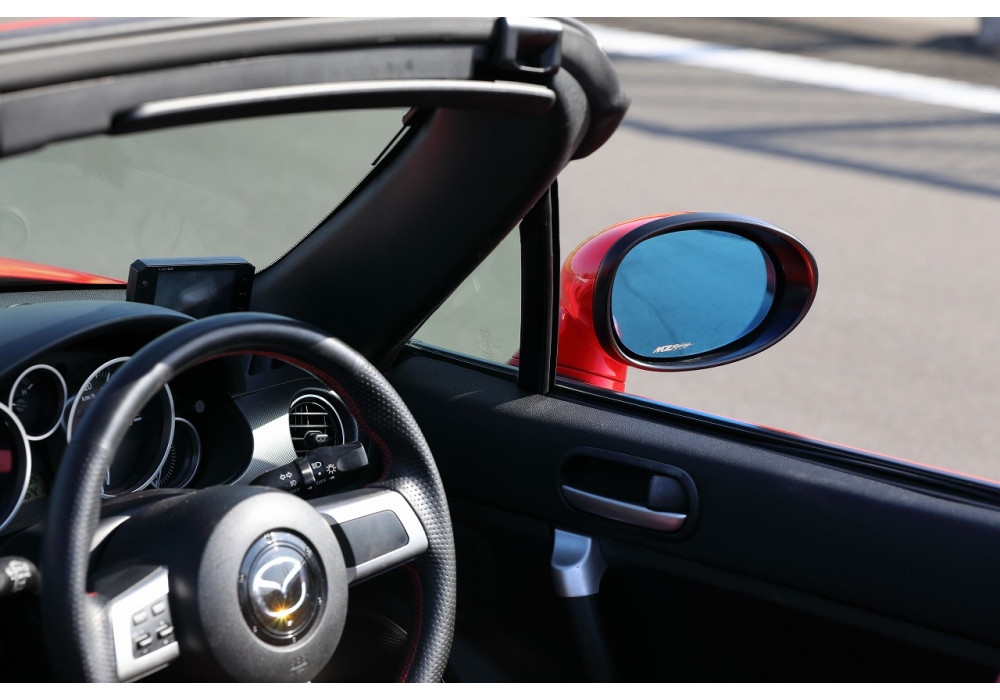 MZ Racing Wide Blue Mirrors For Miata MX-5 NC | REV9