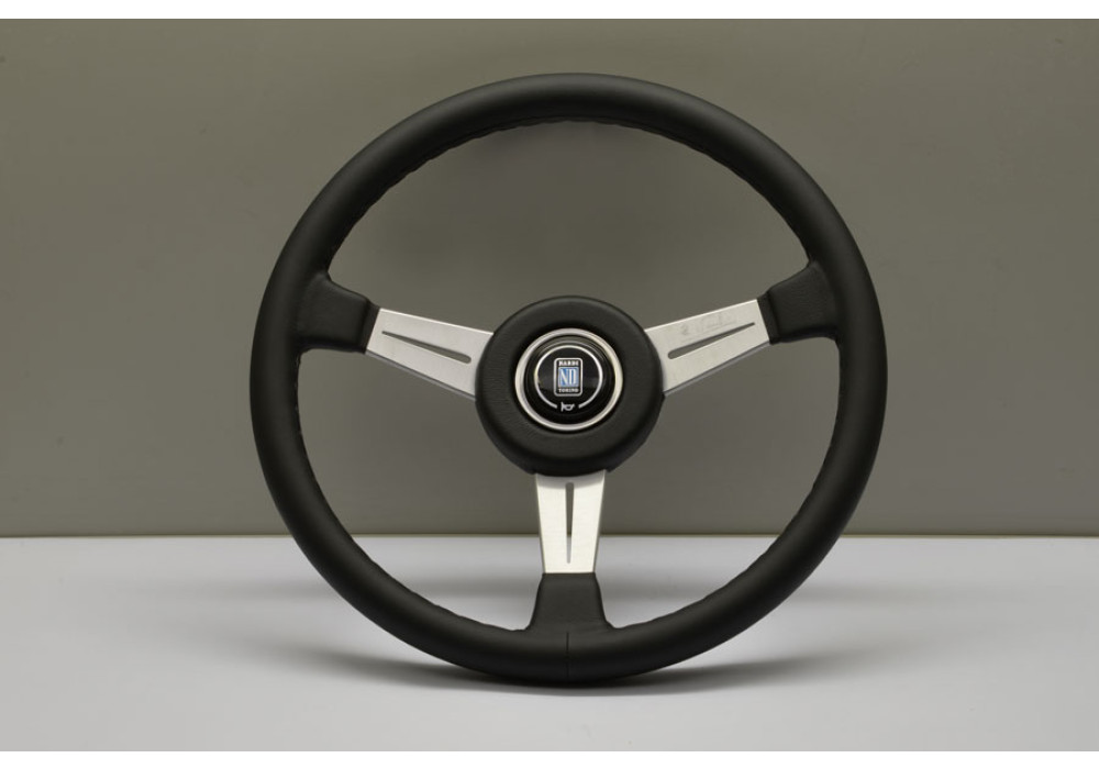 Nardi Classico Steering Wheel 365MM Black Leather With Satin Spokes